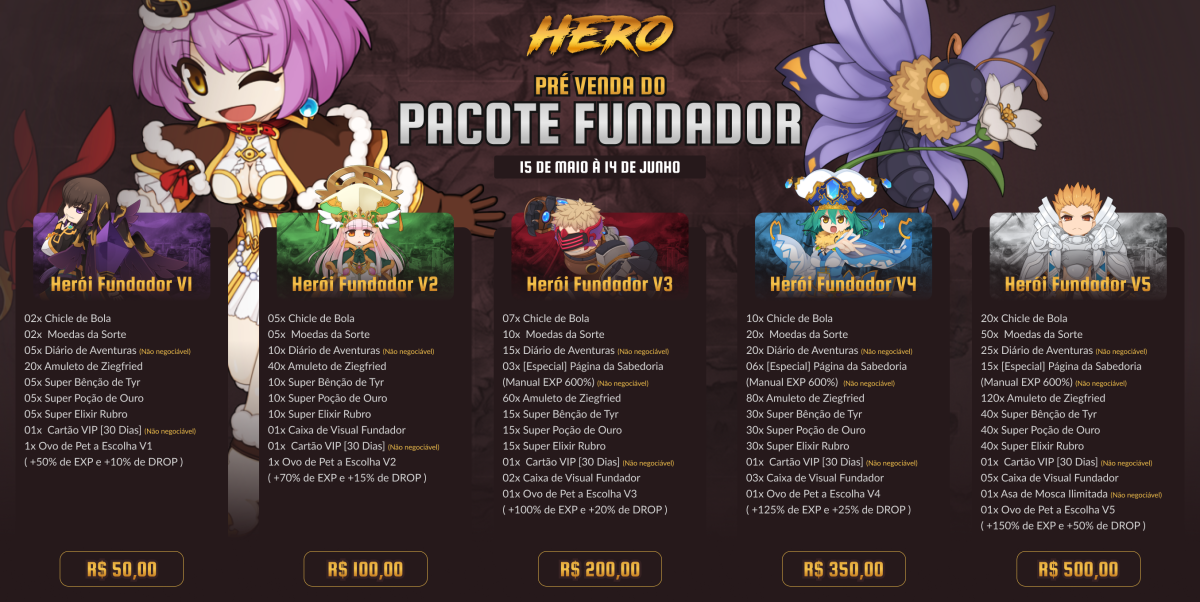 Pacote Fundador - Wiki Hero Ragnarok